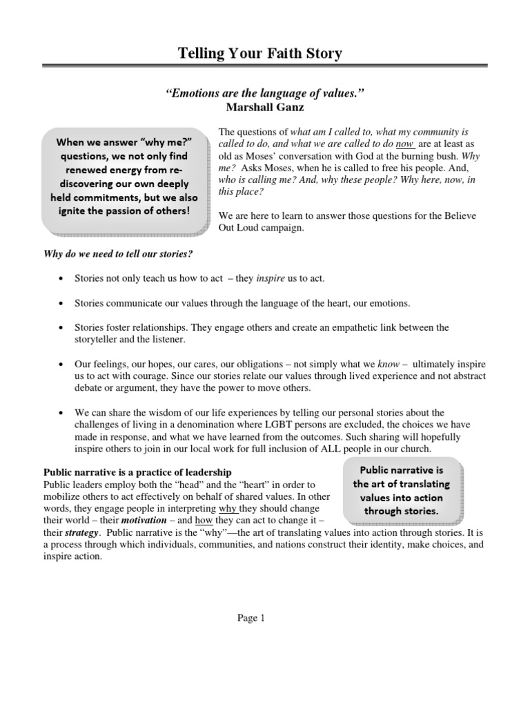 Telling Your Faith Story | Narrative | Storytelling