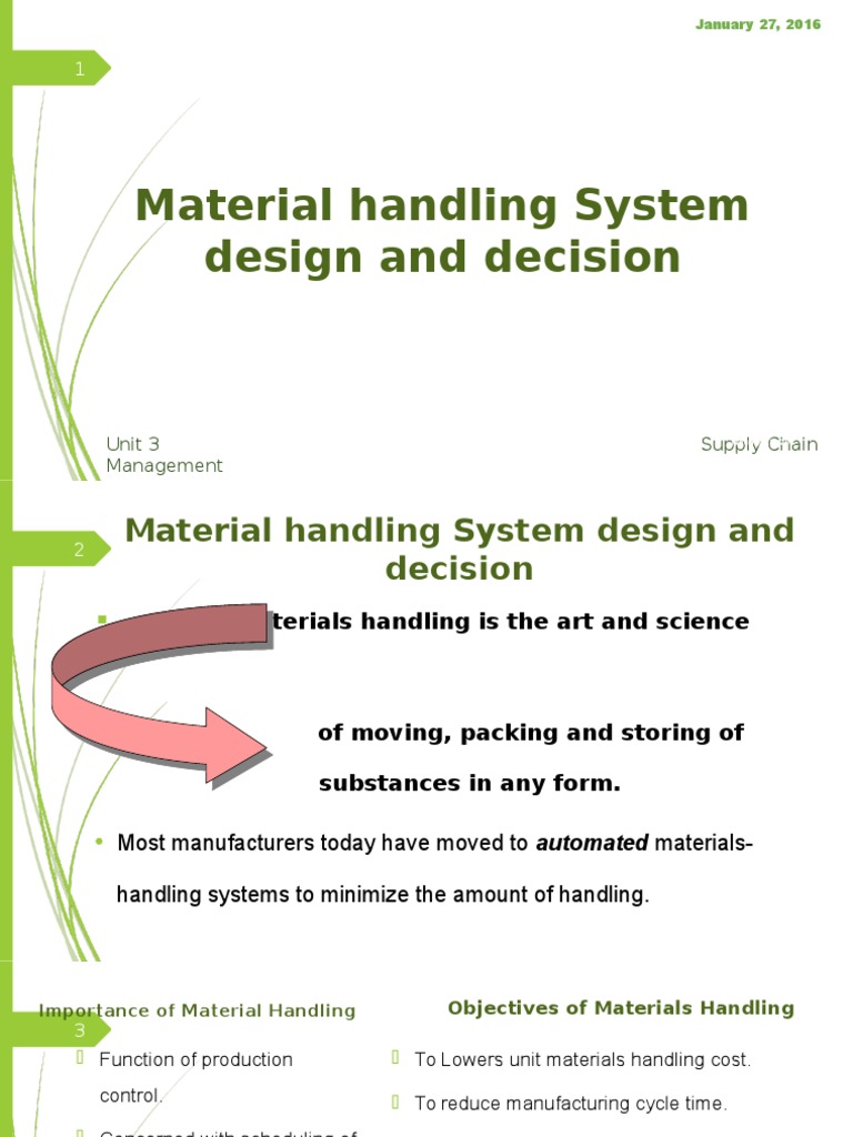 5.material Handling System Design and Decision | PDF | Automation ...