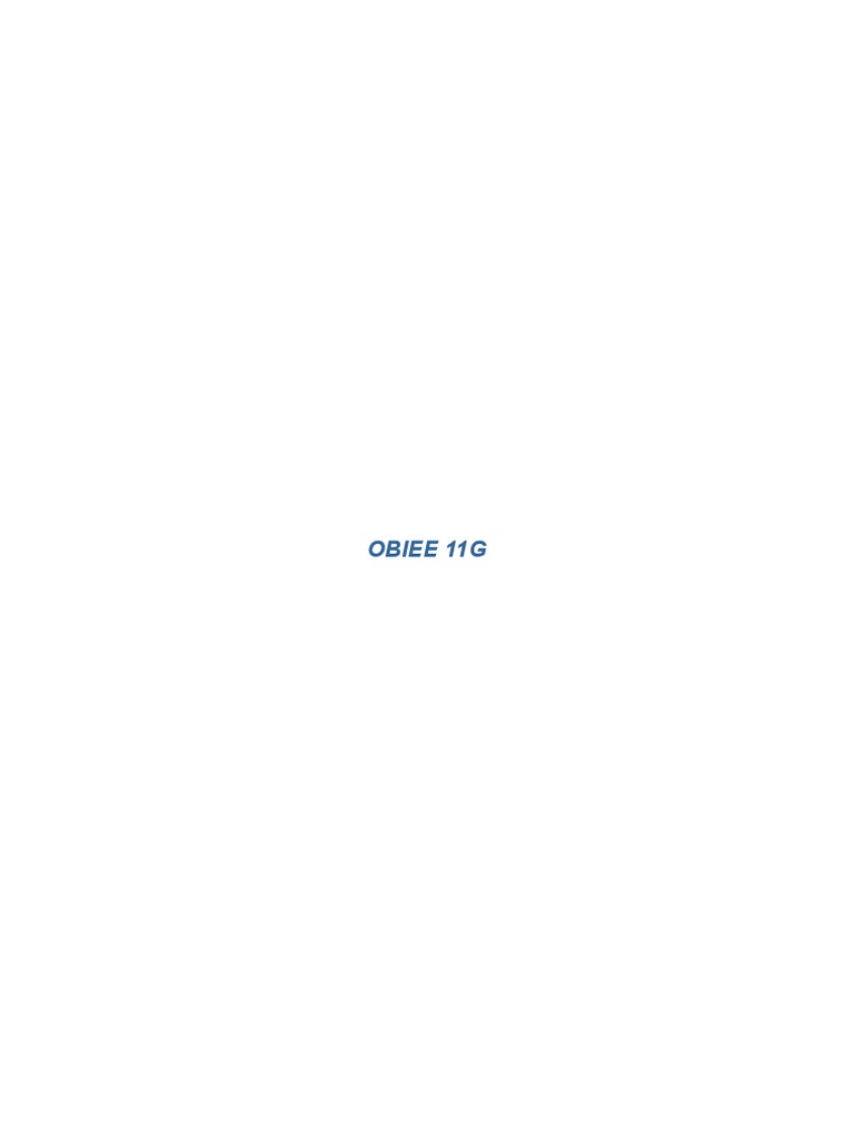 Obiee 11G PDF | PDF | Hierarchy | Icon (Computing) Obiee 11G PDF | PDF | Hierarchy | Icon (Computing)