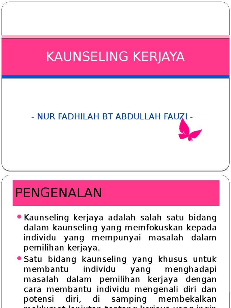 Kaunseling Kerjaya | PDF