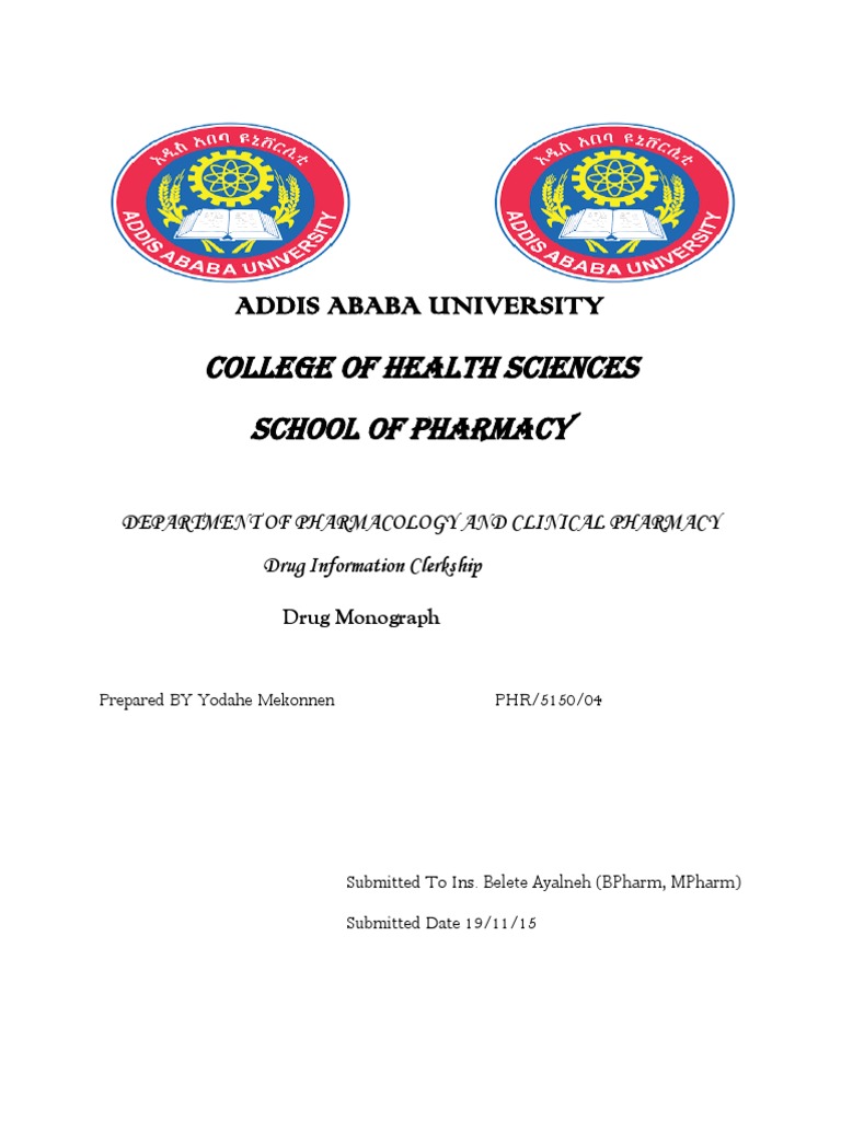 Drug Evaluation Monograph | PDF | Medicine | Clinical Medicine