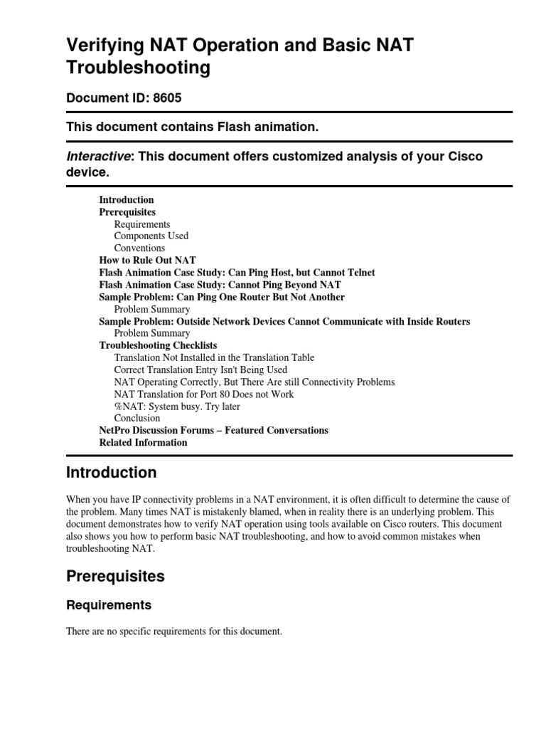 Verificacion de Nat | PDF | Router (Computing) | Ip Address