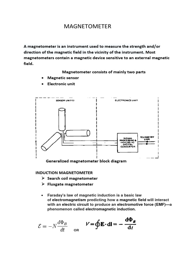 Magnetometers | PDF | Science & Mathematics | Technology & Engineering