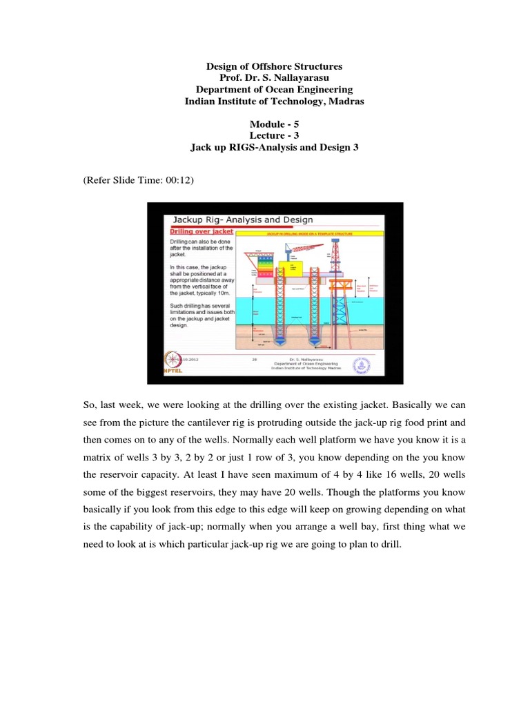Design of Offshore Structures PDF | PDF | Deep Foundation | Drilling Rig
