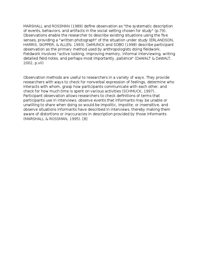 Marshall and Rossman | PDF