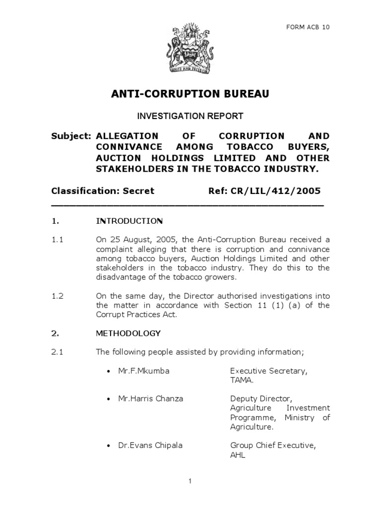 ACB_report.pdf | Auction | Malawi