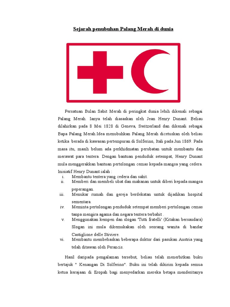 Bulan Sabit Merah Nota 1 | PDF