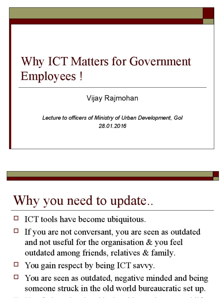 Why IT Matter's For Government Employees - 27012016 - VR | PDF