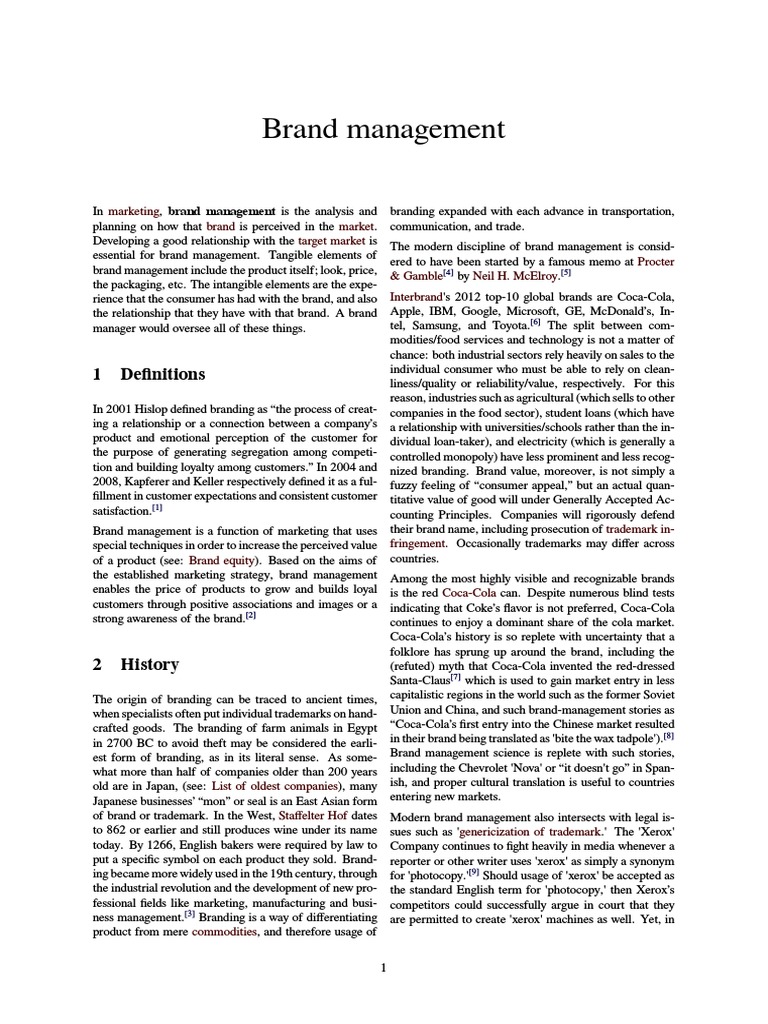 Brand Management | PDF | Brand Management | Marketing