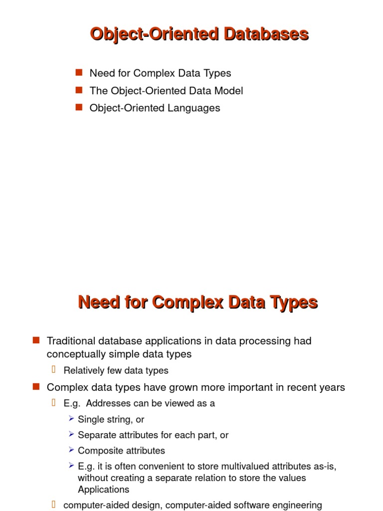 Object Oriented Database Pdf Object Oriented Programming Method Computer Programming
