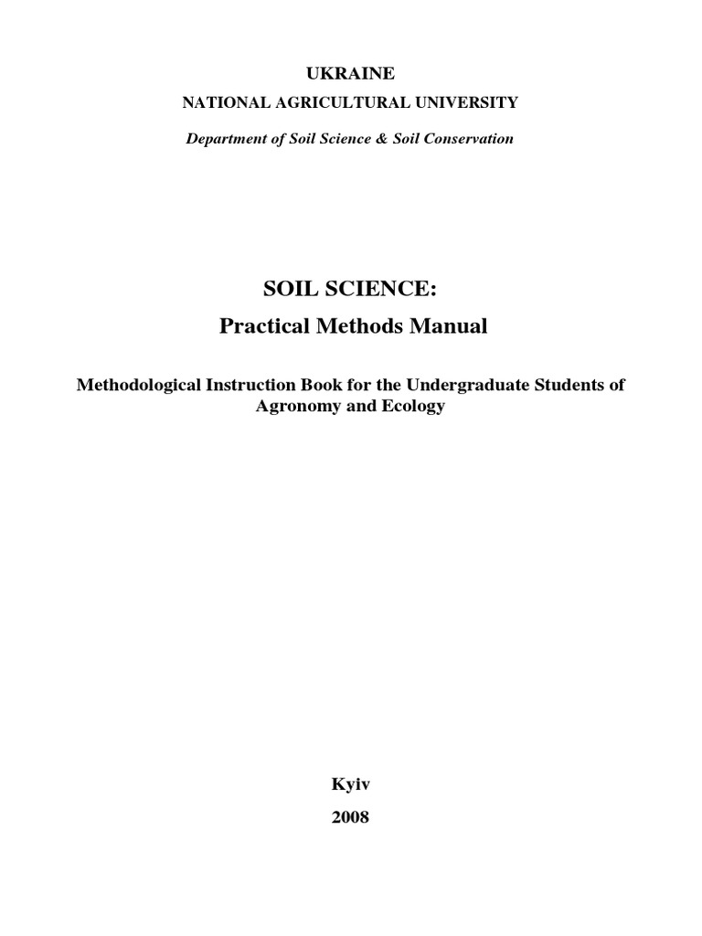 Practical Methods Manual of Soil Science. | PDF | Sand | Loam