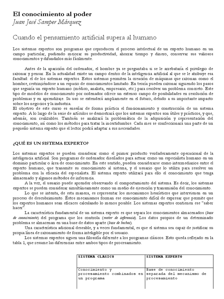 El Conocimiento Al Poder | PDF | Razón | Conocimiento