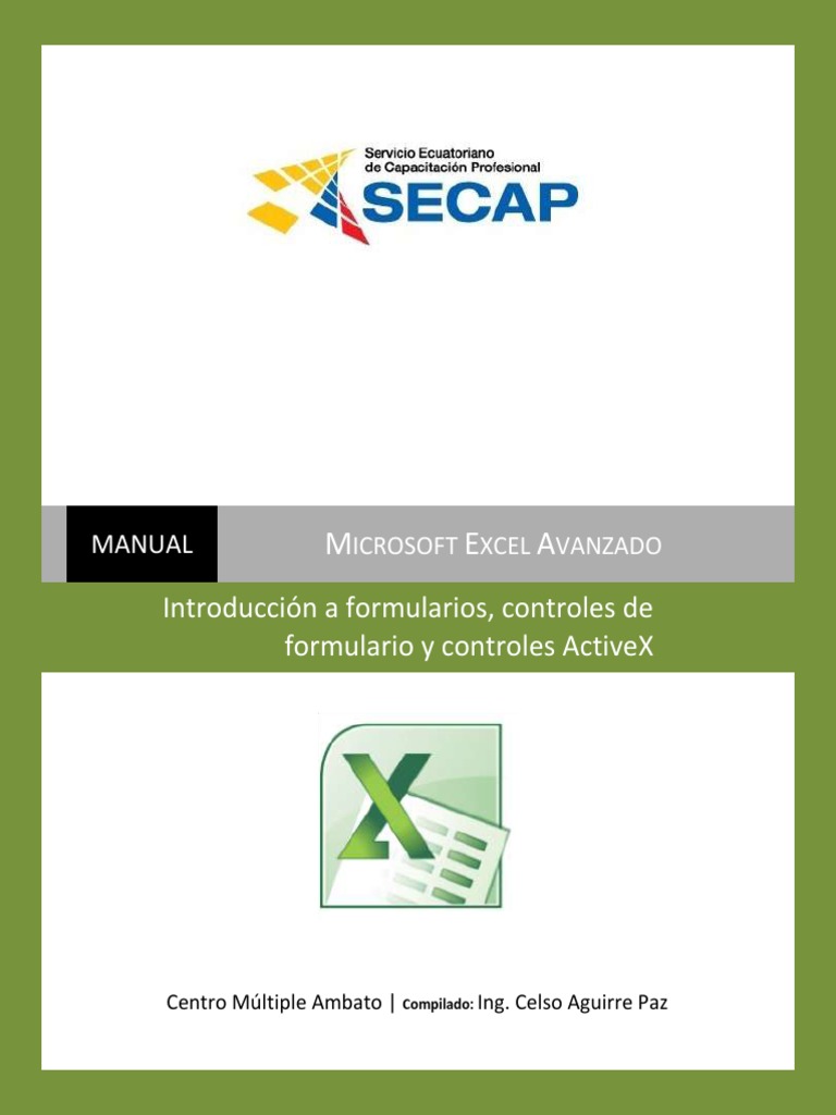 Manual Excel Avanzado-Formularios | PDF | Microsoft Excel | Hoja de cálculo