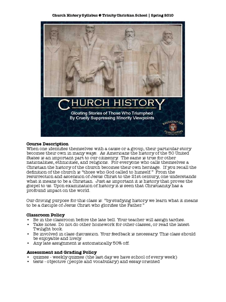 Church History Course Overview | PDF | Heresy | Christian Church