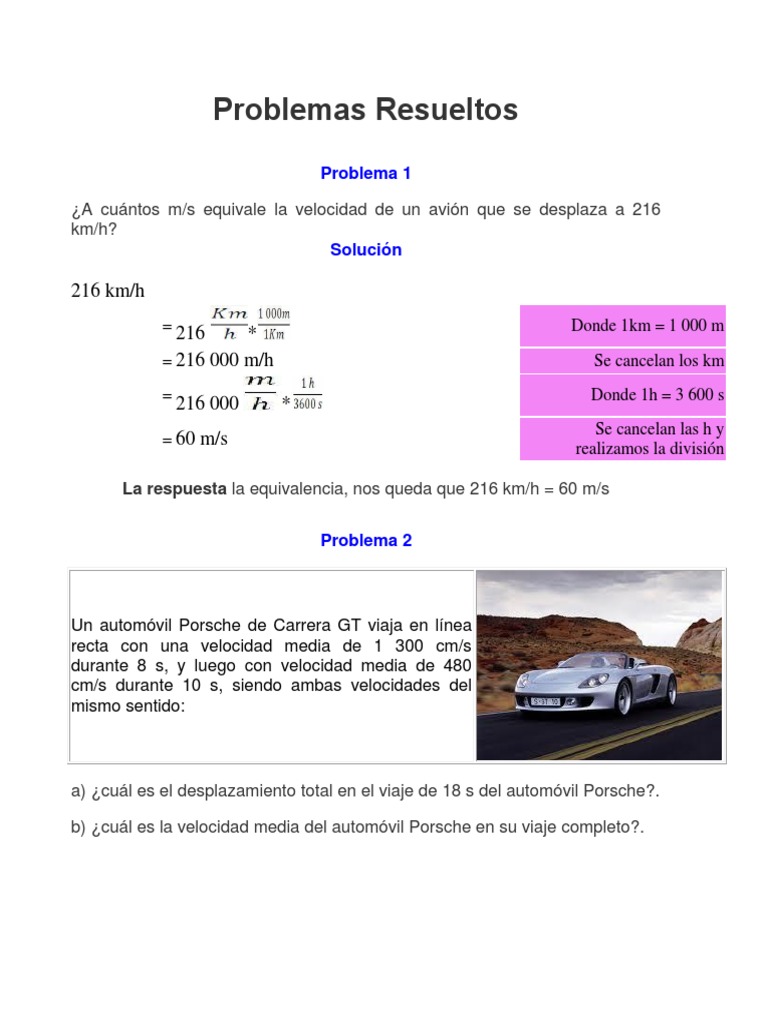 MRU Problemas Resueltos | PDF