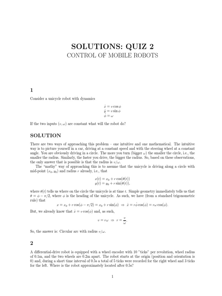 Quiz 2 Solutions | PDF