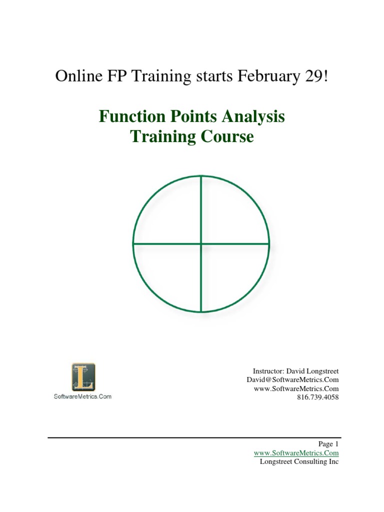 Function Point Training Booklet New | PDF | Average Cost | Component ...