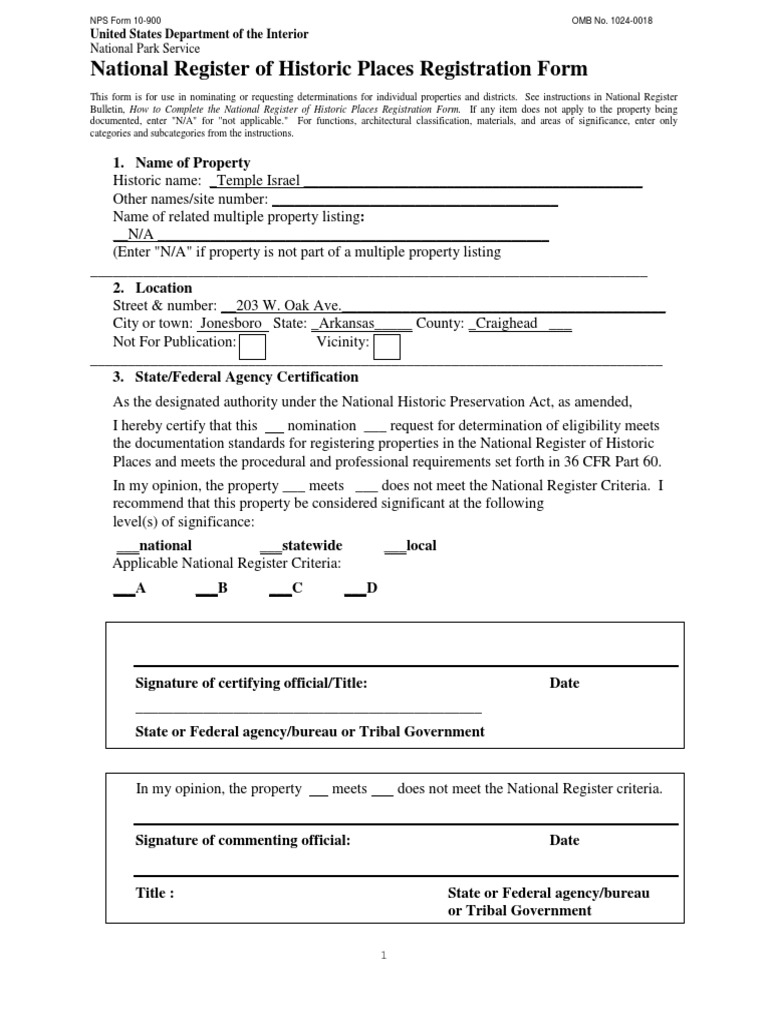 Completed Temple Israel Nomination | PDF | Synagogue | Reform Judaism