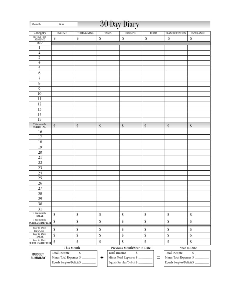 30 DayDiary | PDF