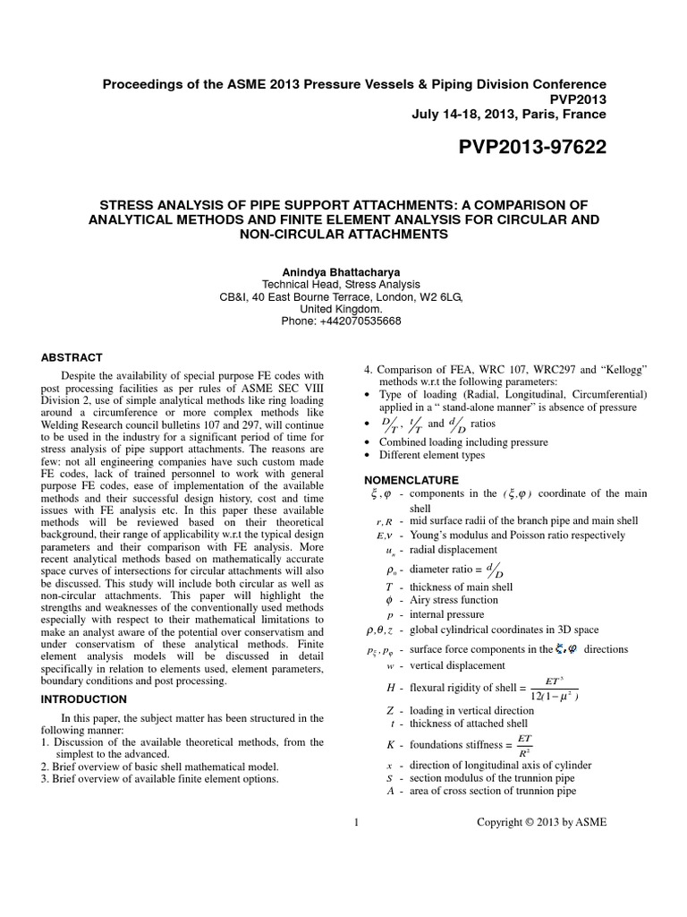 ASME Paper | PDF | Bending | Stress (Mechanics)