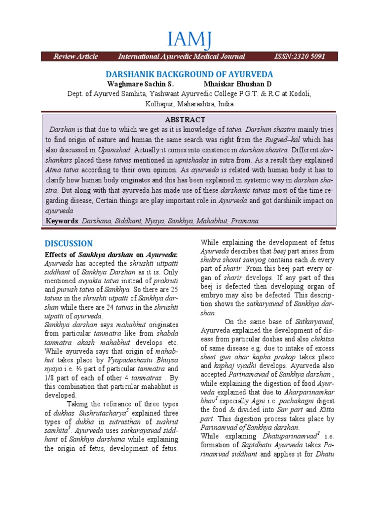Darshanik Insights in Ayurveda | PDF | Ayurveda | Hindu Philosophy