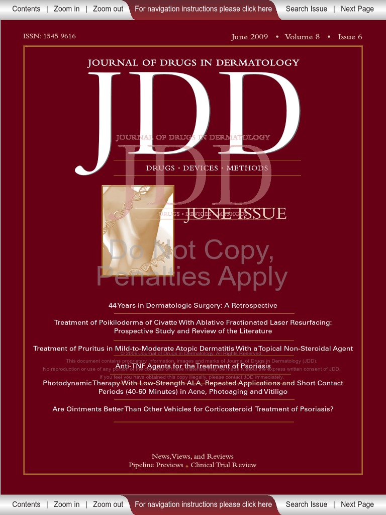 Journal of Drugs in Dermatology - June 2009 PDF | PDF | Acne Vulgaris ...