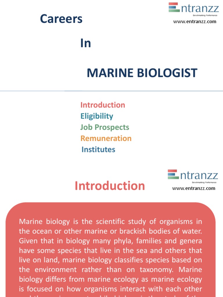 78.careers in MARINE BIOLOGIST PDF | PDF | Marine Biology | Biology