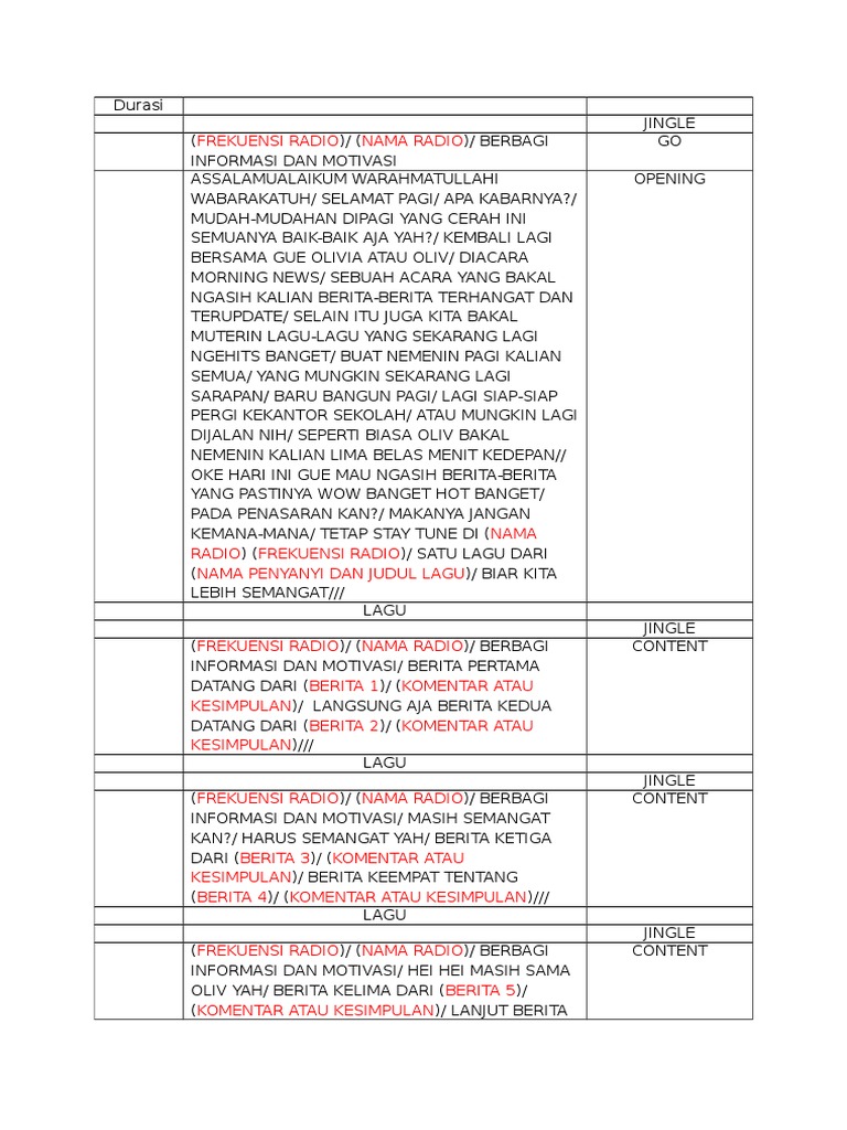 Skrip Radio | PDF | Seni | Agama & Spiritualitas