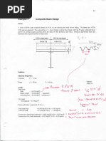 Composite Beam Design Example | PDF | Beam (Structure) | Bending