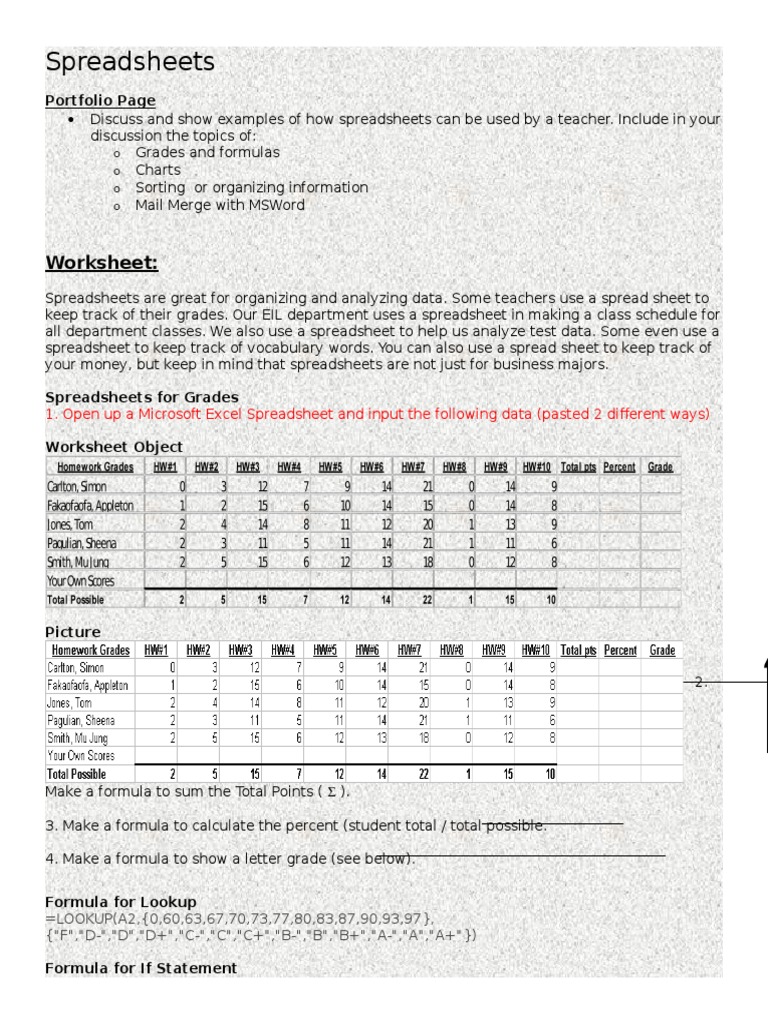 Spreadsheets: Worksheet | PDF | Spreadsheet | Chart