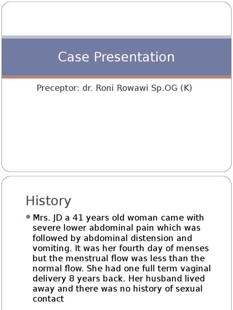 Case Presentation Endometriosis 1 | PDF