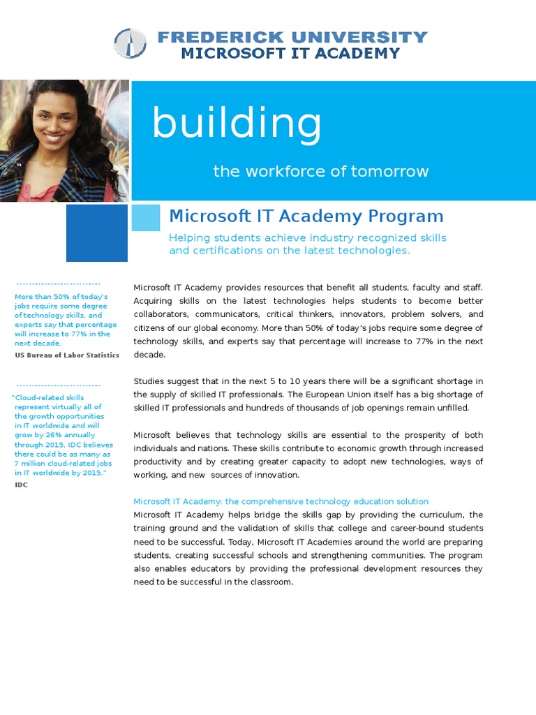 Microsoft IT Academy: Bridging Tech Skills Gap | PDF | Active Directory ...