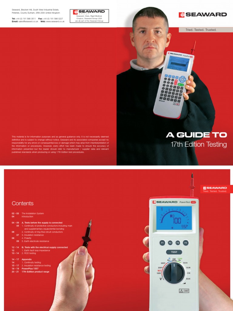 17th Edition Testing Guide | Download Free PDF | Electrical Wiring ...