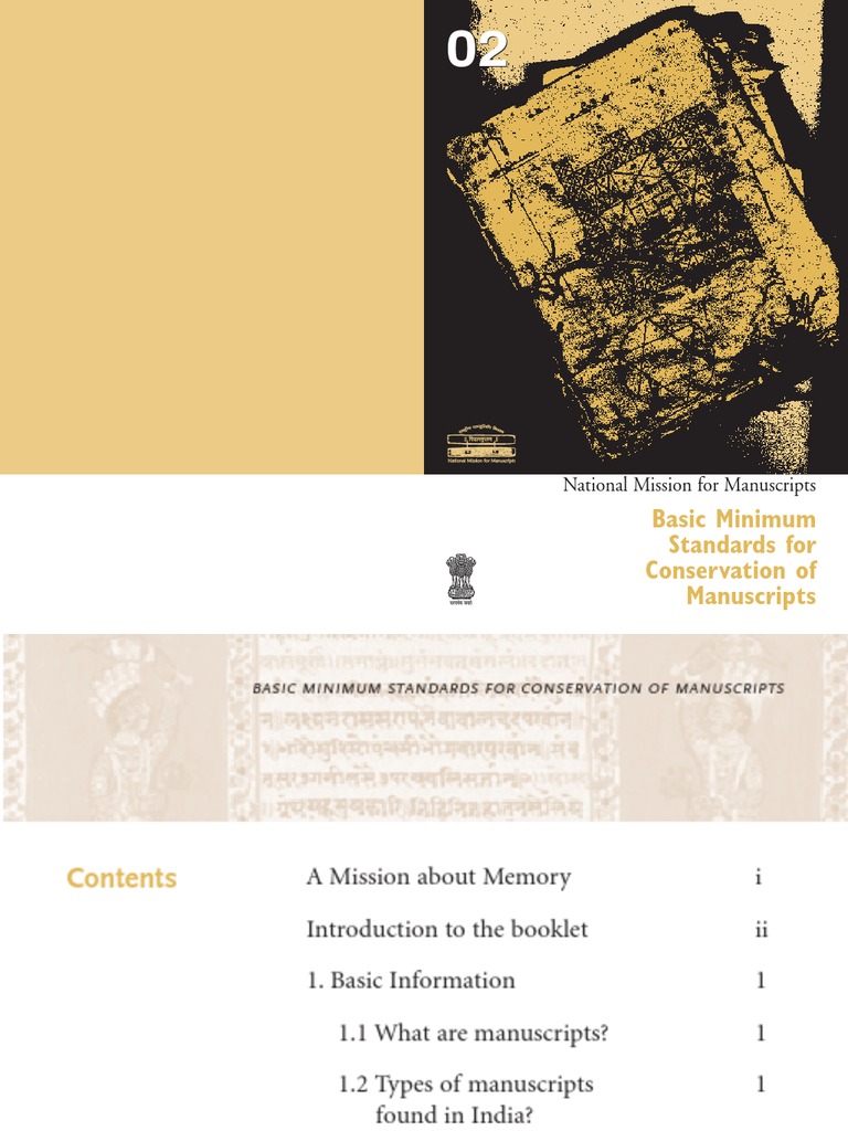 Conservation of Manuscripts | PDF | Manuscript | Paper