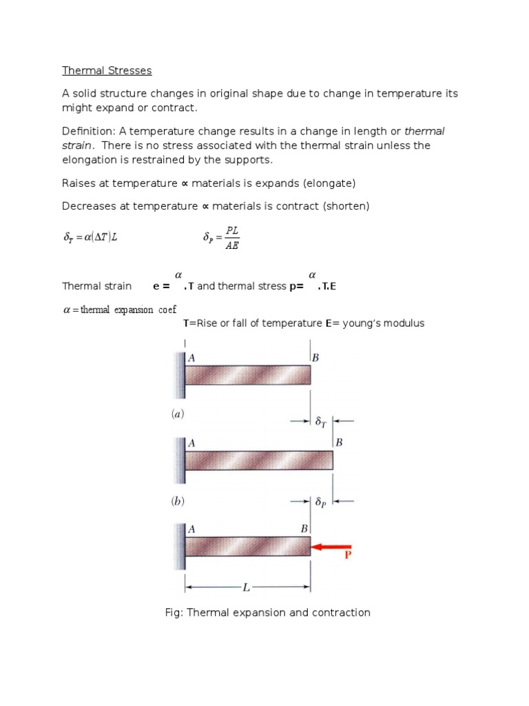 Thermal Stresses | PDF | Science & Mathematics