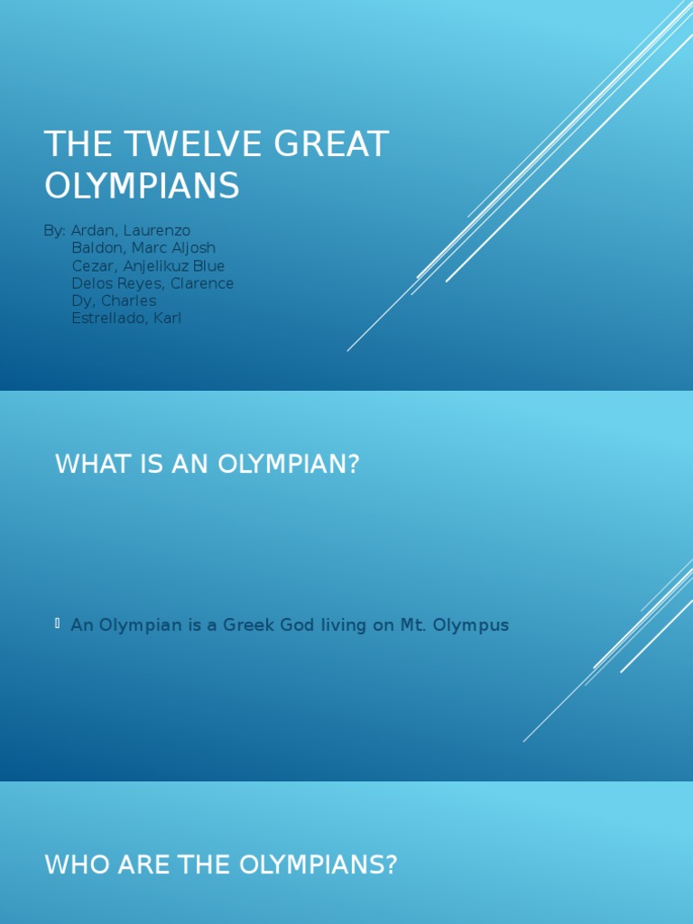 The Twelve Olympians: Profiles of the Most Powerful Greek Gods | PDF ...