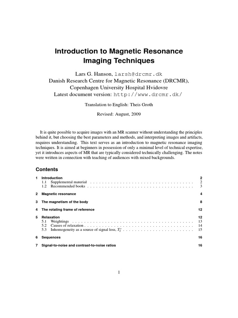 MRI English A4 | PDF