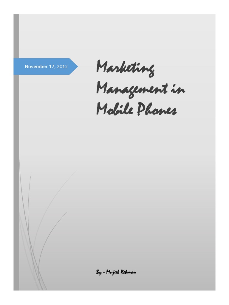 Bussiness Management Project On Mobile | PDF | Samsung Electronics ...