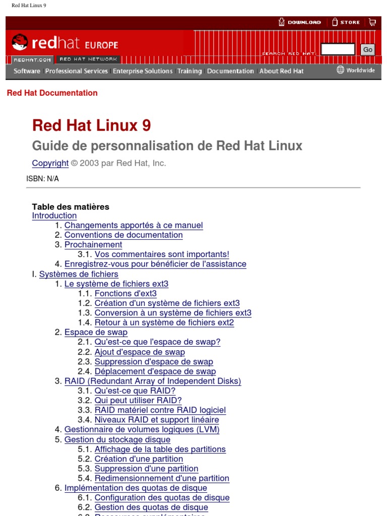 Redhat 9 0 Guide de Personnalisation FR | PDF | Interface graphique ...
