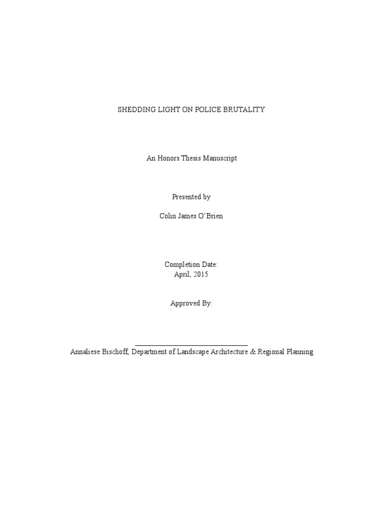 Final Thesis Manuscript | PDF