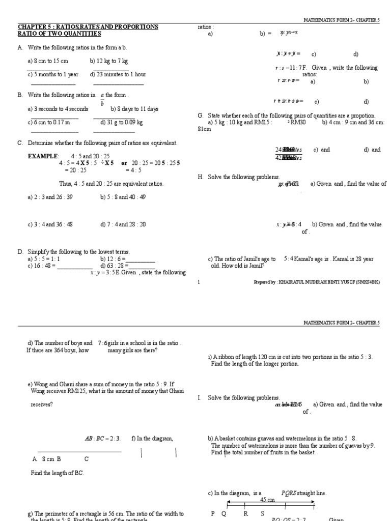 Ratios Rates and Proportions | PDF | Ratio | Arithmetic