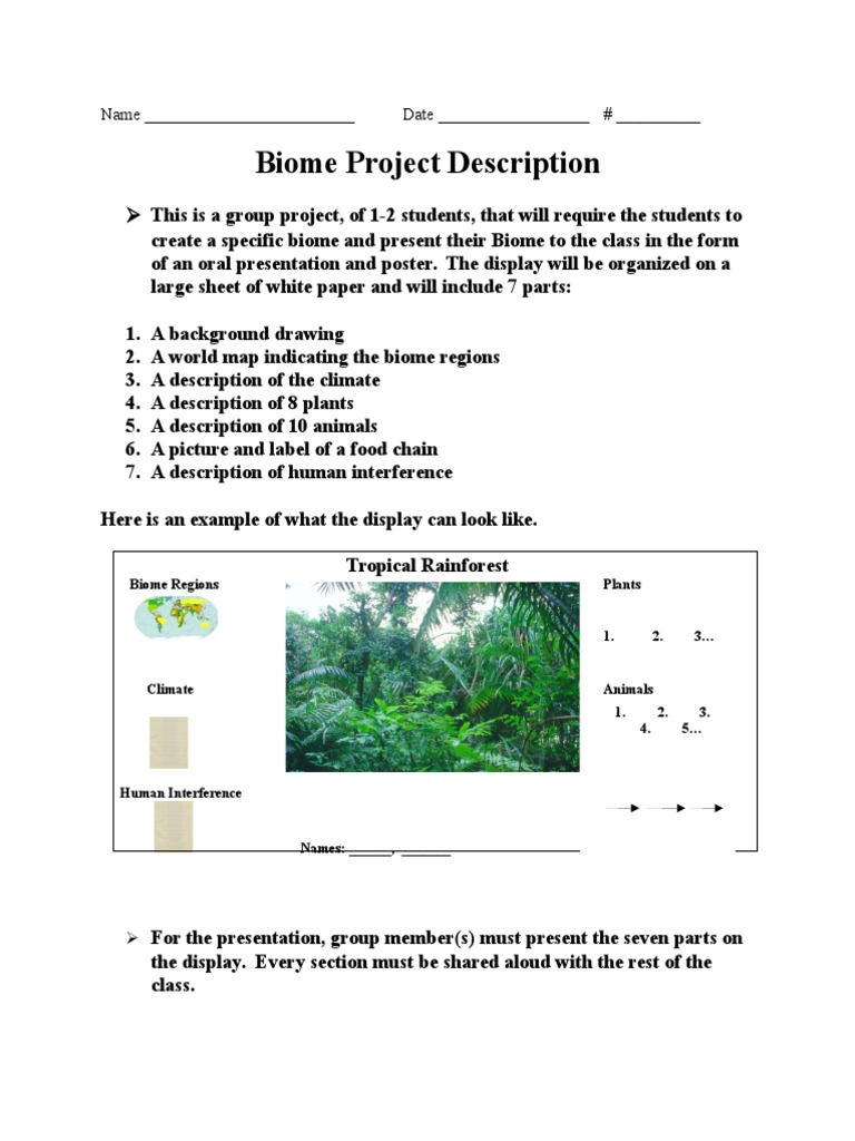 Create A Biome | PDF