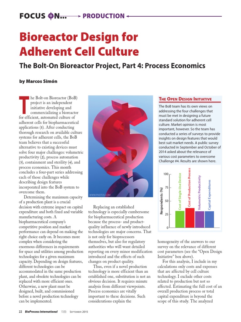 Bioreactor Design For Adherent Cell Culture: Focus N.. | PDF ...