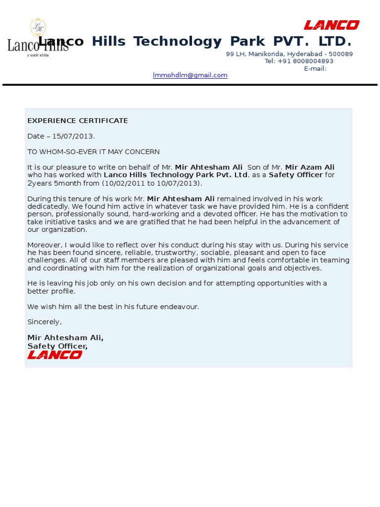 Hills Technology Park PVT LTD: Lanco | PDF