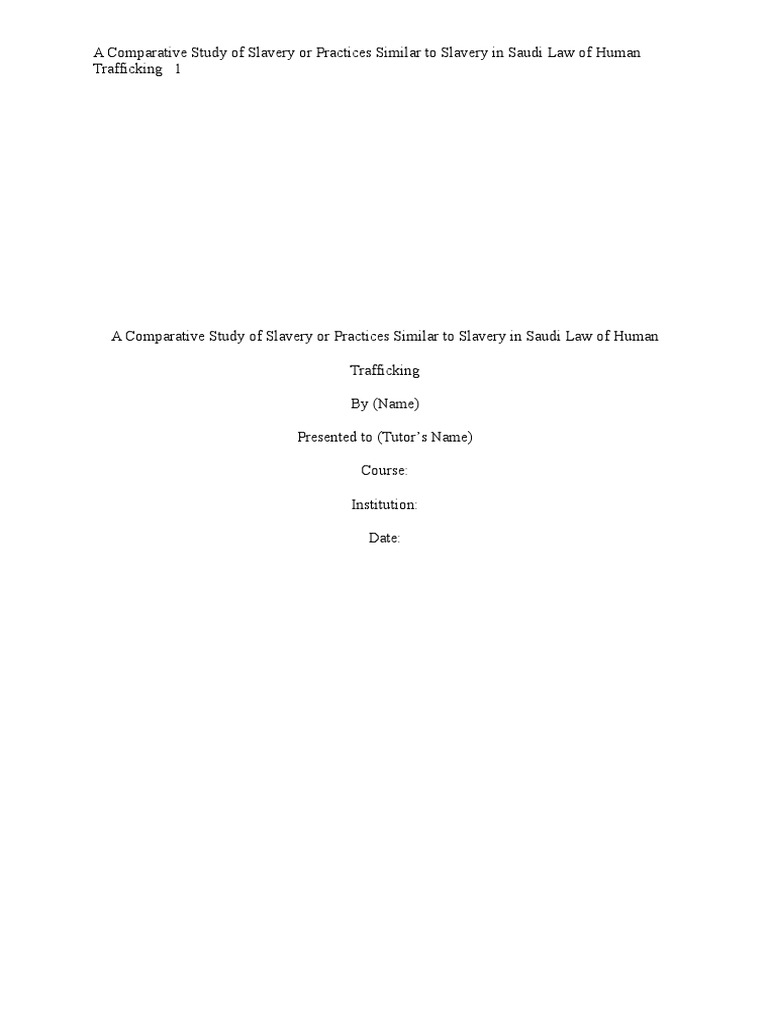 PHD Research Proposal Law | Download Free PDF | Slavery | Human Trafficking