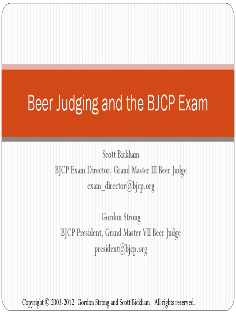 Mastering The BJCP Exam | PDF | Homebrewing | Brewing