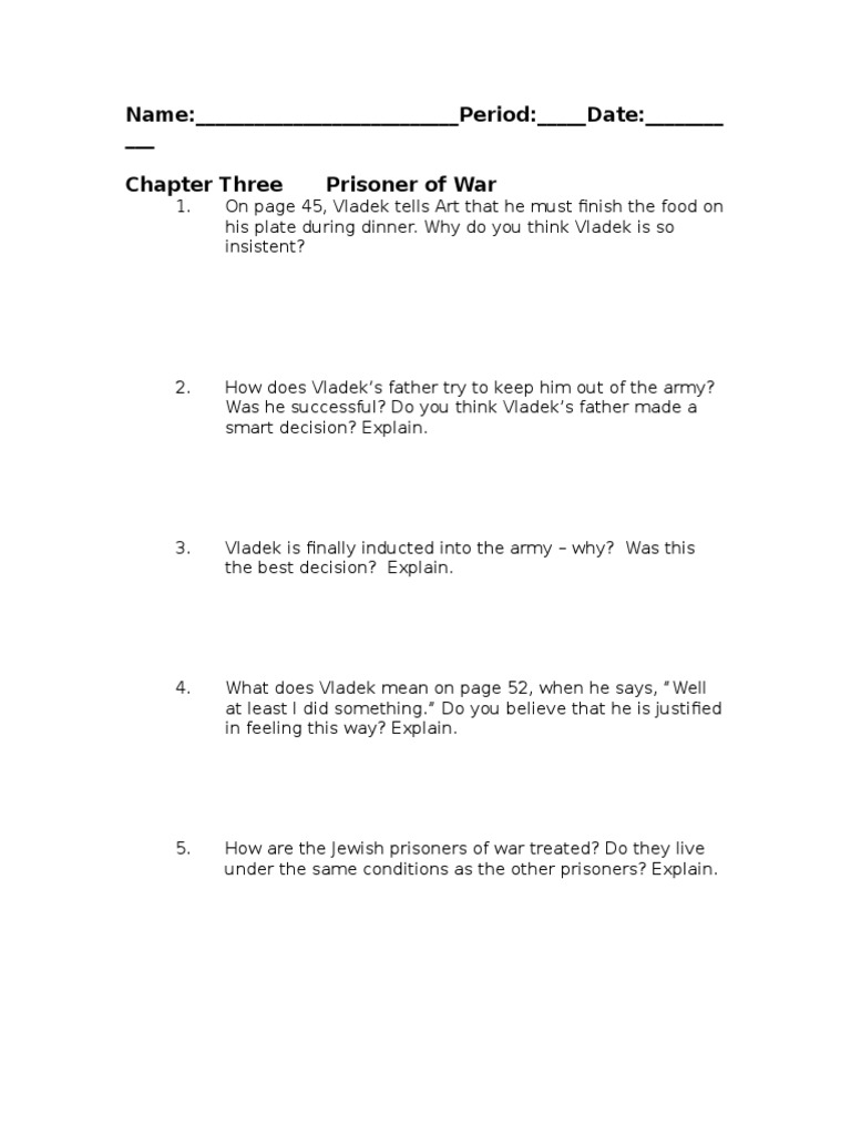 Maus Chapter 3 Q&A Guide | PDF