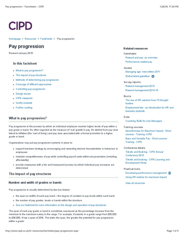 Pay Progression | PDF | Employment | Cost Of Living