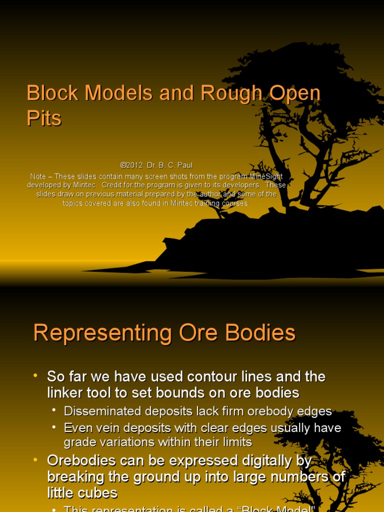 Minesight Block Models and Rough Open Pits | PDF | Subroutine | Mining