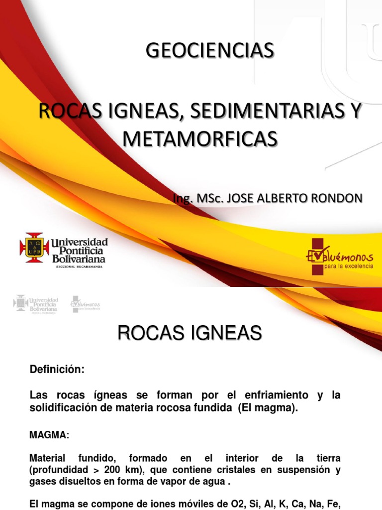 Igneas, Sedimentarias y Metamorficas | Roca ígnea | Roca (Geología)